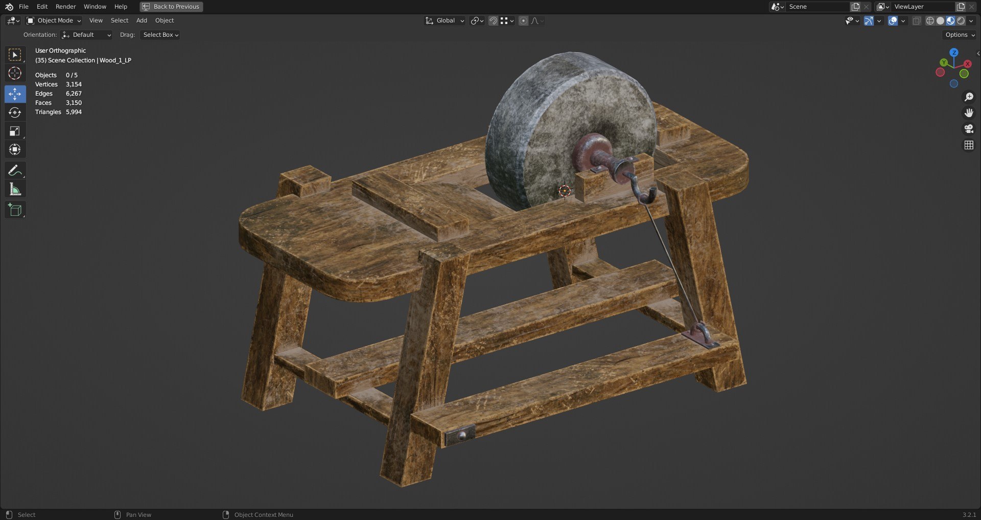 Old Grindstone 1 Model - TurboSquid 2301016