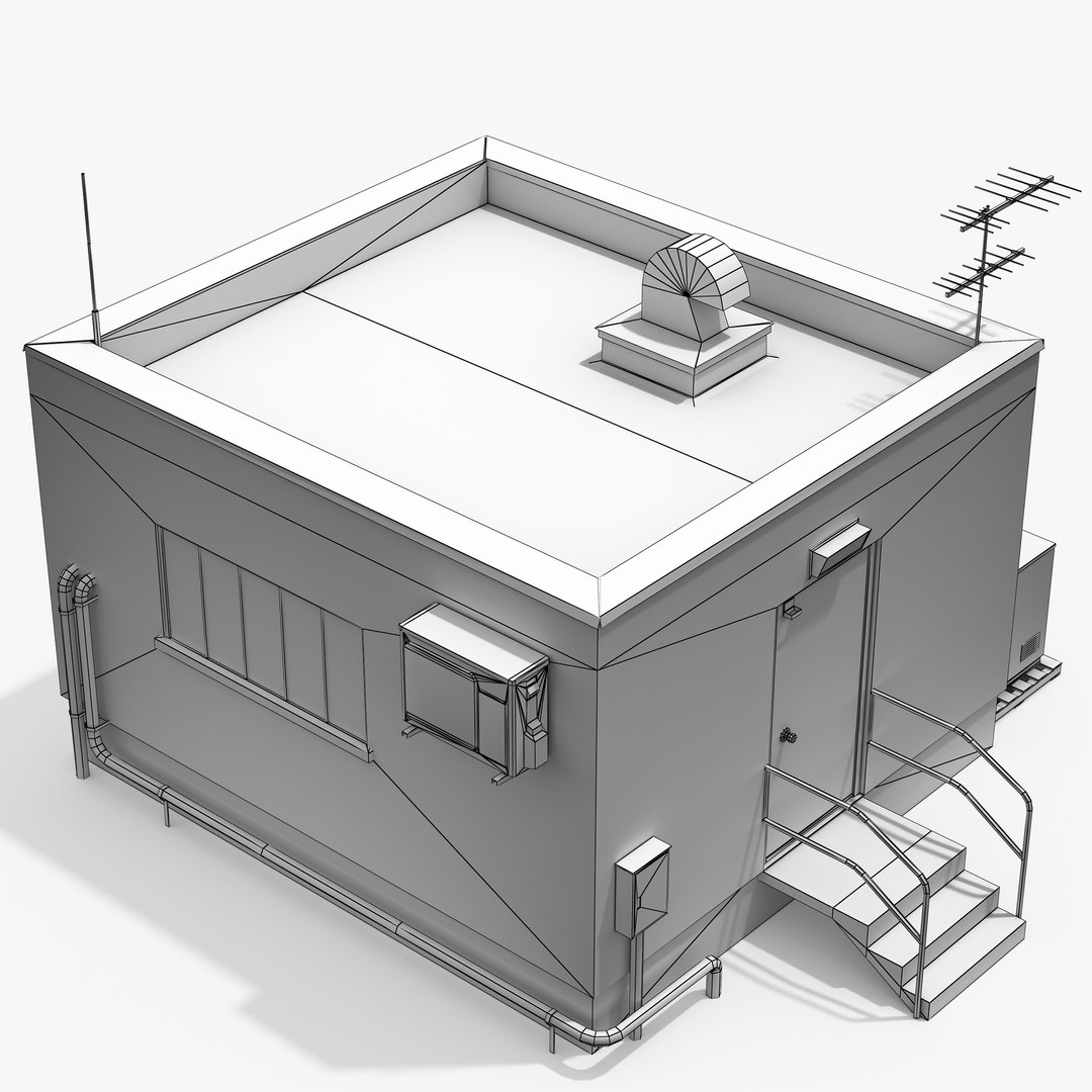 Roof buildings set 3D model - TurboSquid 1386705