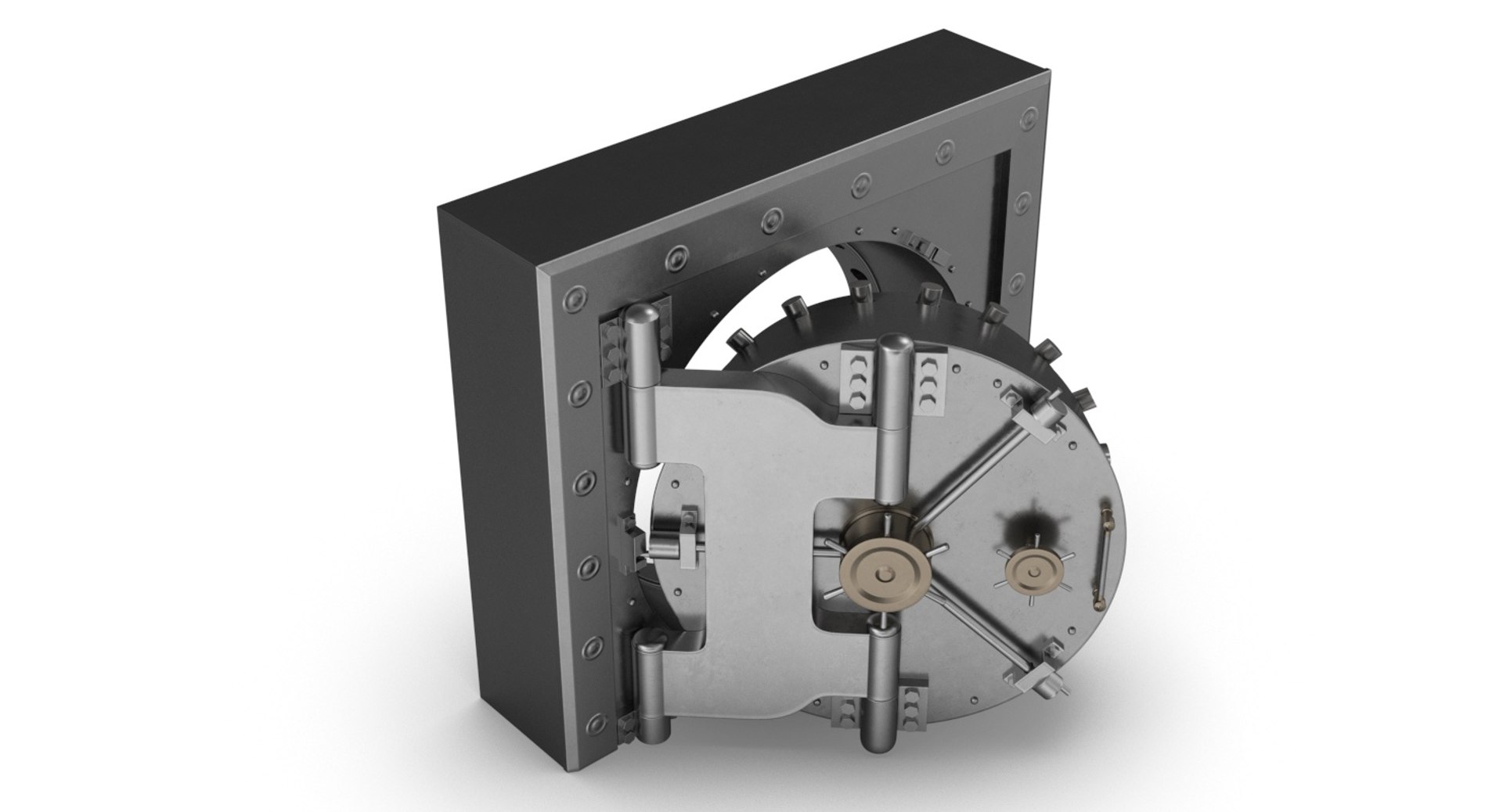 3D Bank Vault Door Open Model - TurboSquid 1419074