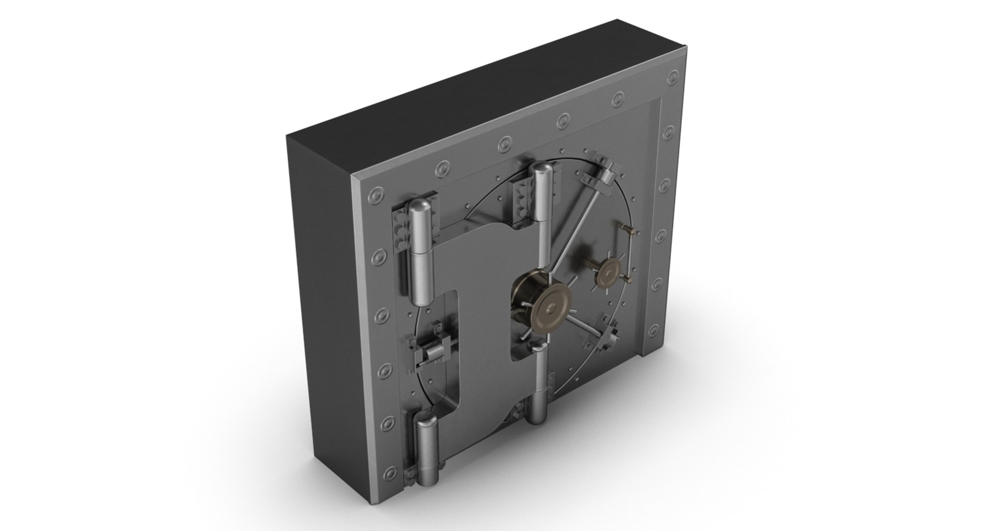 3D Bank Vault Door Open Model - TurboSquid 1419074