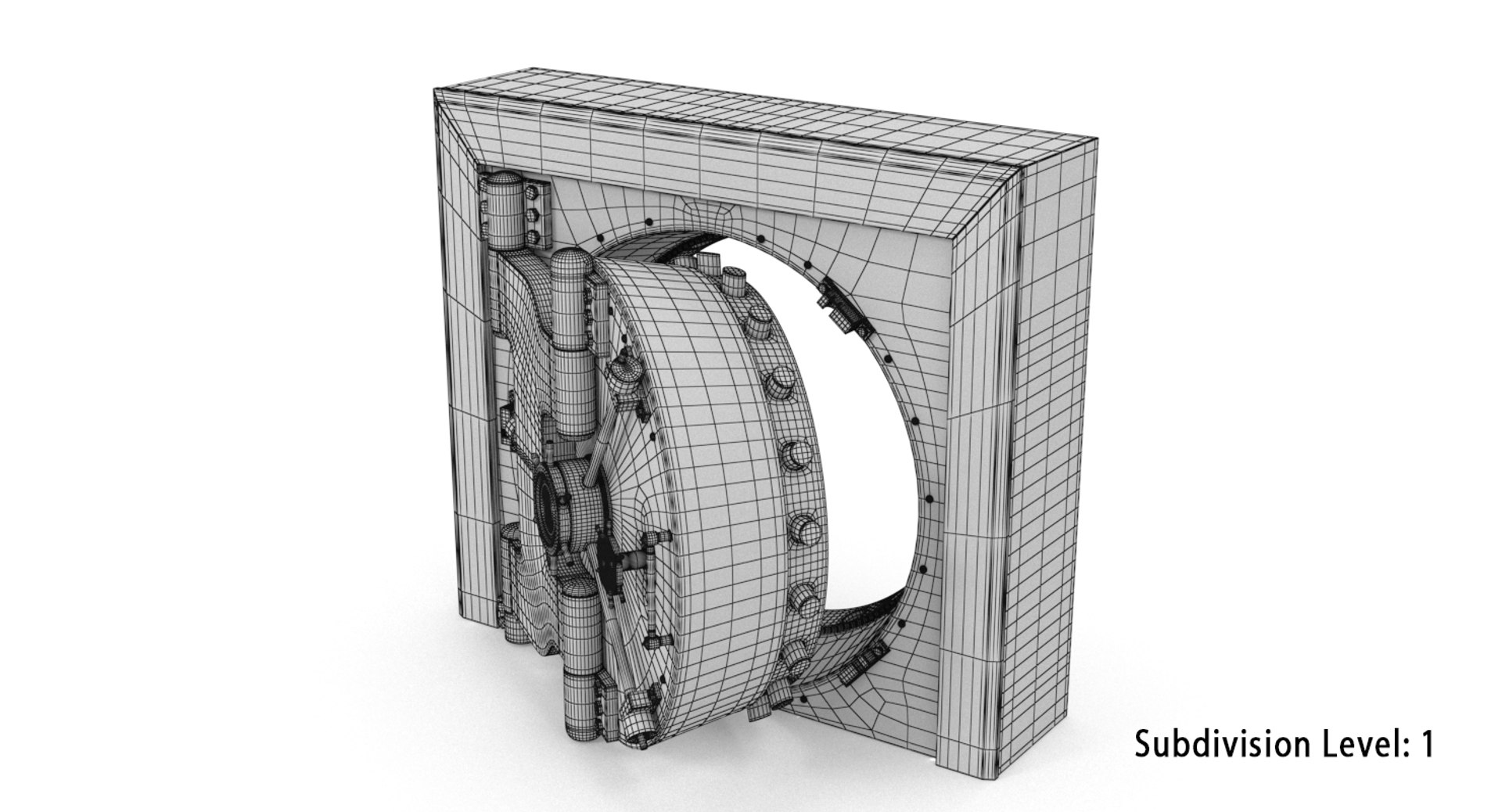 3D Bank Vault Door Open Model - TurboSquid 1419074
