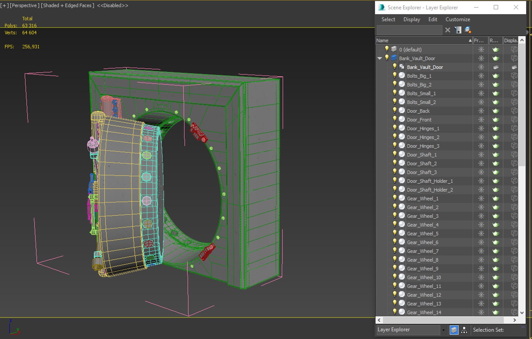 3D Bank Vault Door Open Model - TurboSquid 1419074