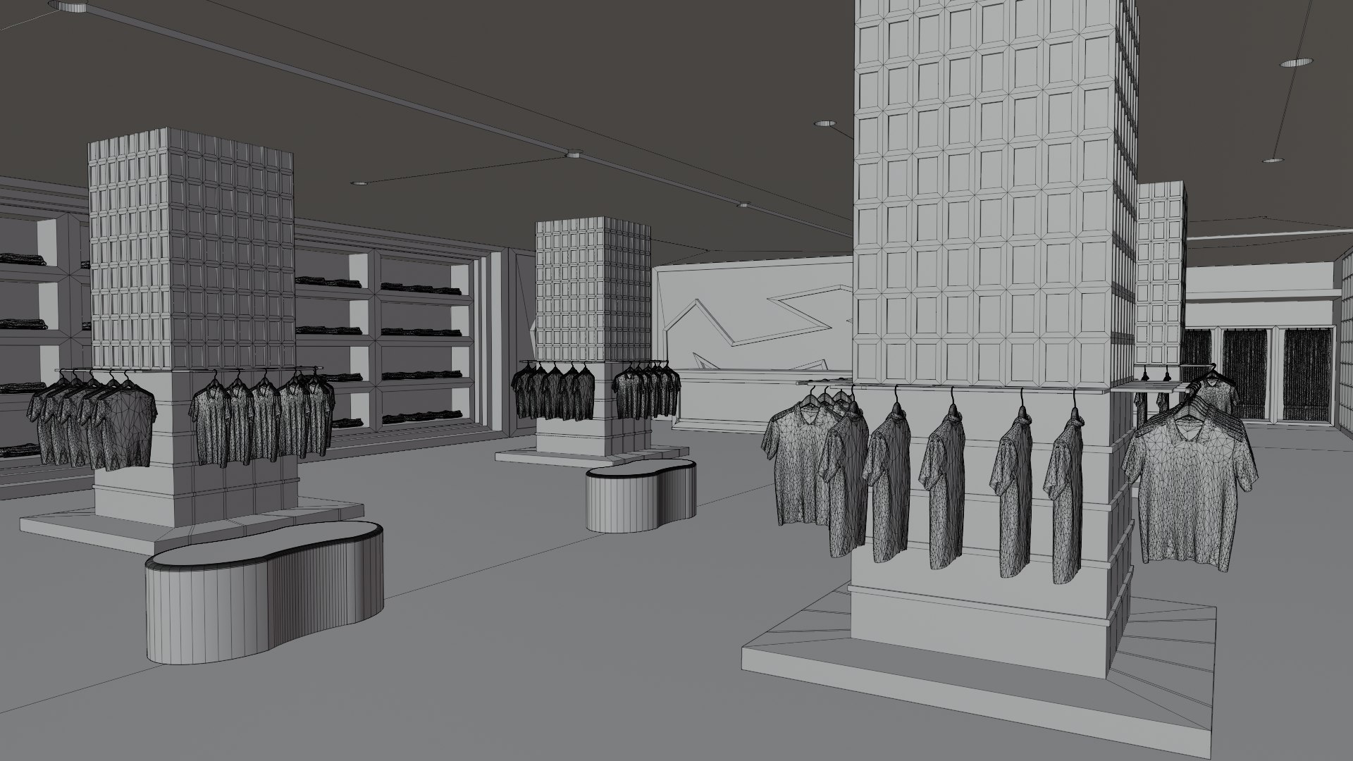 3D Clothing Store interior model - TurboSquid 2157414