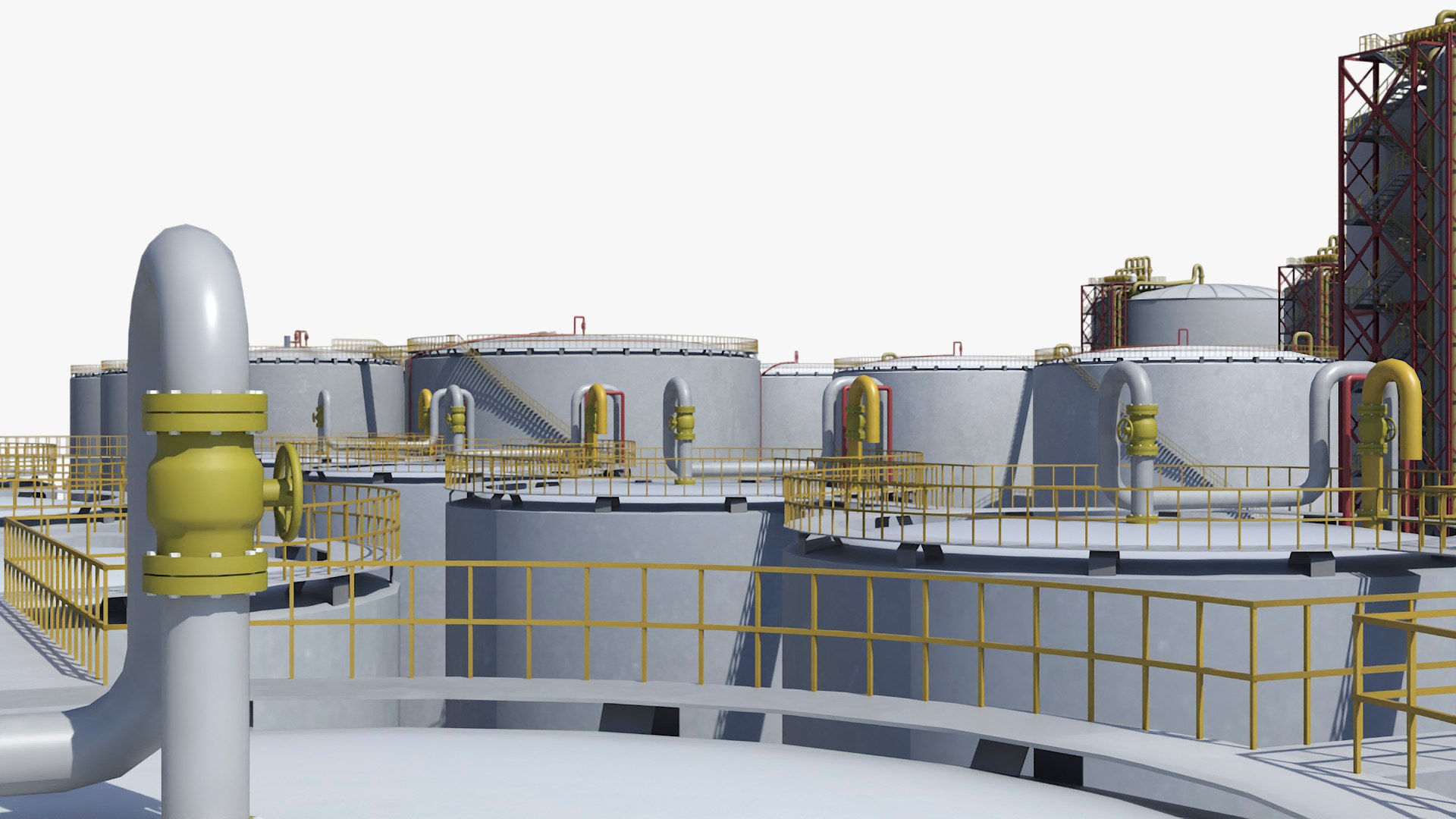 3D Liquefied Natural Gas LNG Plant - TurboSquid 2310129