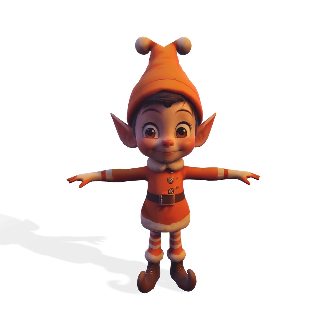 Pumpkin Elf The Autumns Cute Worker 3D Model - TurboSquid 2323941