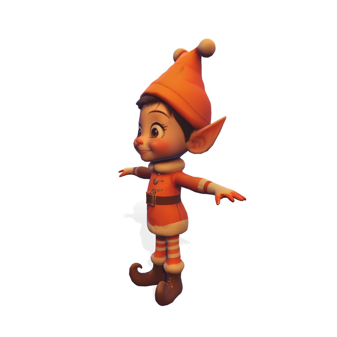 Pumpkin Elf The Autumns Cute Worker 3D Model - TurboSquid 2323941