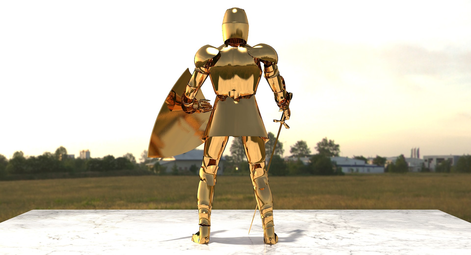 Decorate Knight Sculpture 1 Max