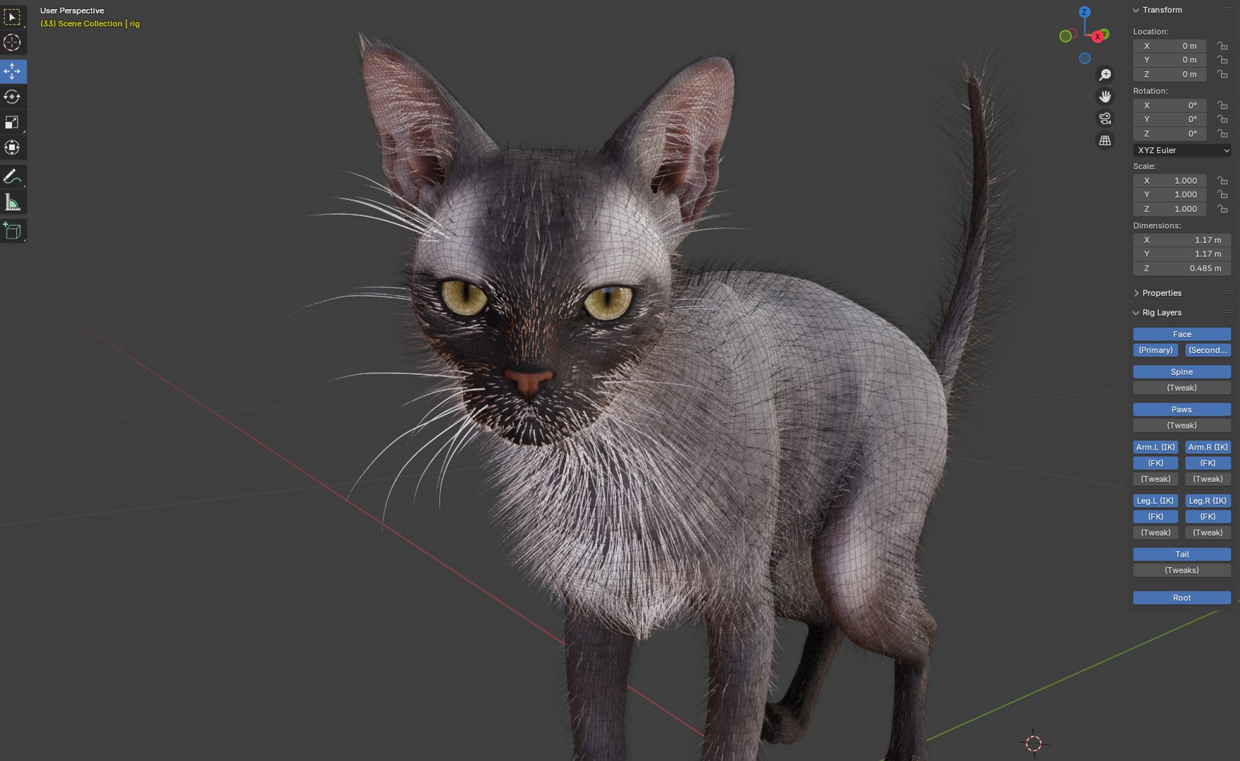 Cat Rigged 3D Model - TurboSquid 2357418