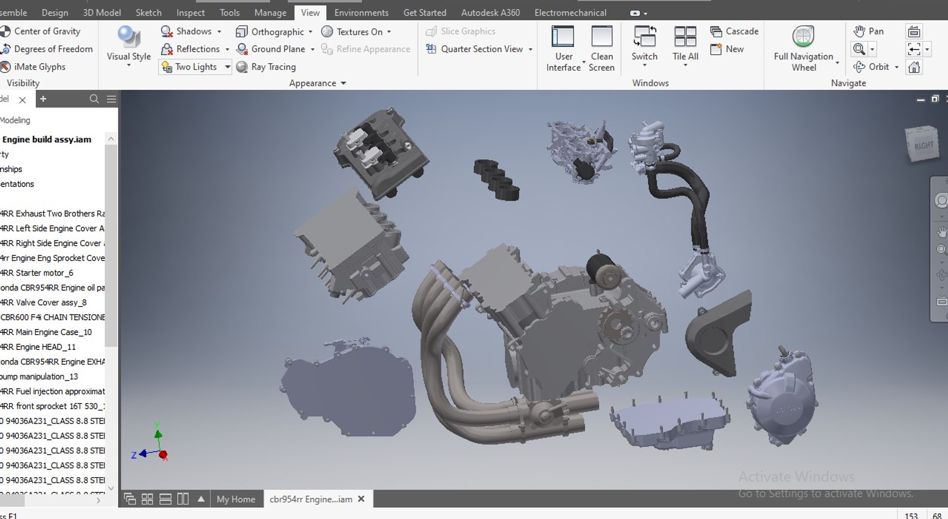 2003 Honda Cbr954rr Engine Model - TurboSquid 1660738