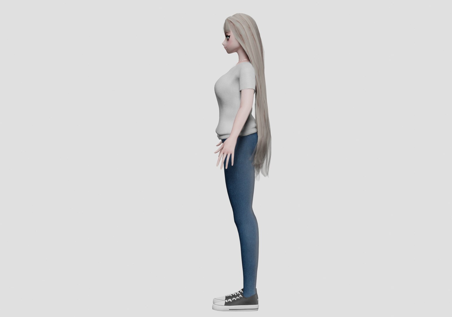 3D Model Basic Anime Girl V33020 - TurboSquid 2271007