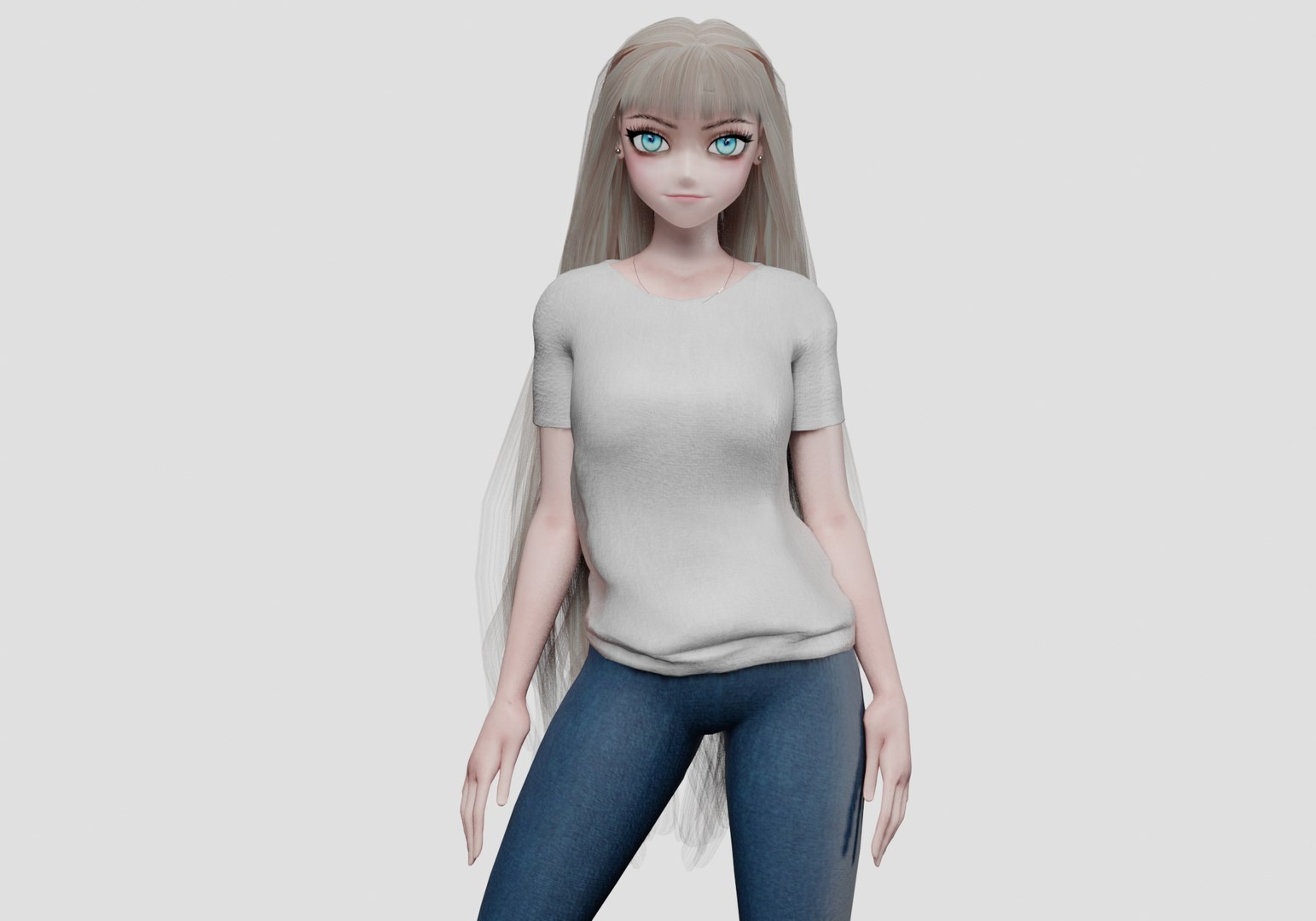 3D Model Basic Anime Girl V33020 - TurboSquid 2271007