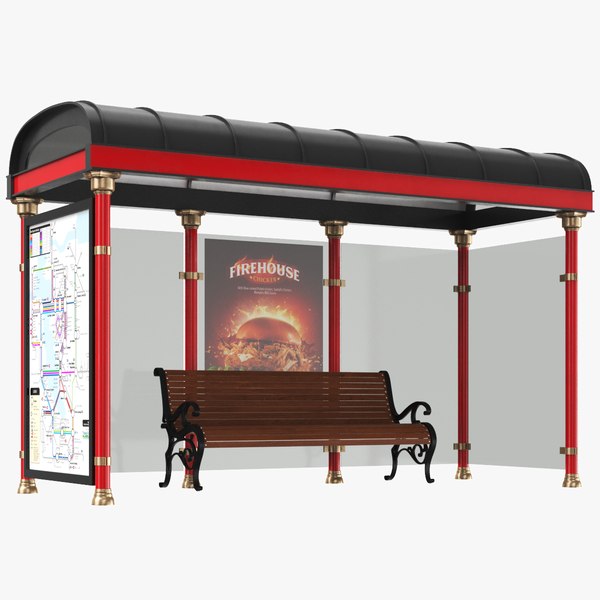 3D Classic Bus Stop 2 model - TurboSquid 1746549