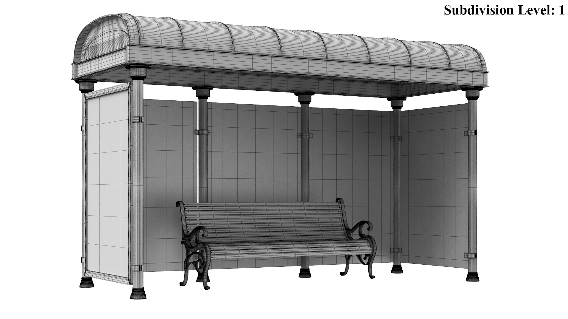 3D Classic Bus Stop 2 Model - TurboSquid 1746549