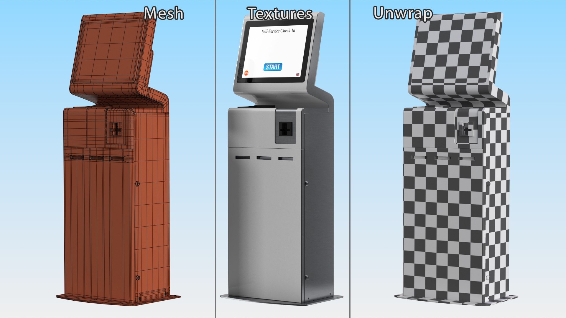 3D Airport Self-Service Kiosk - TurboSquid 2267546