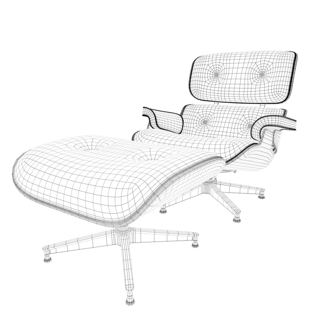 3d eames lounge chair