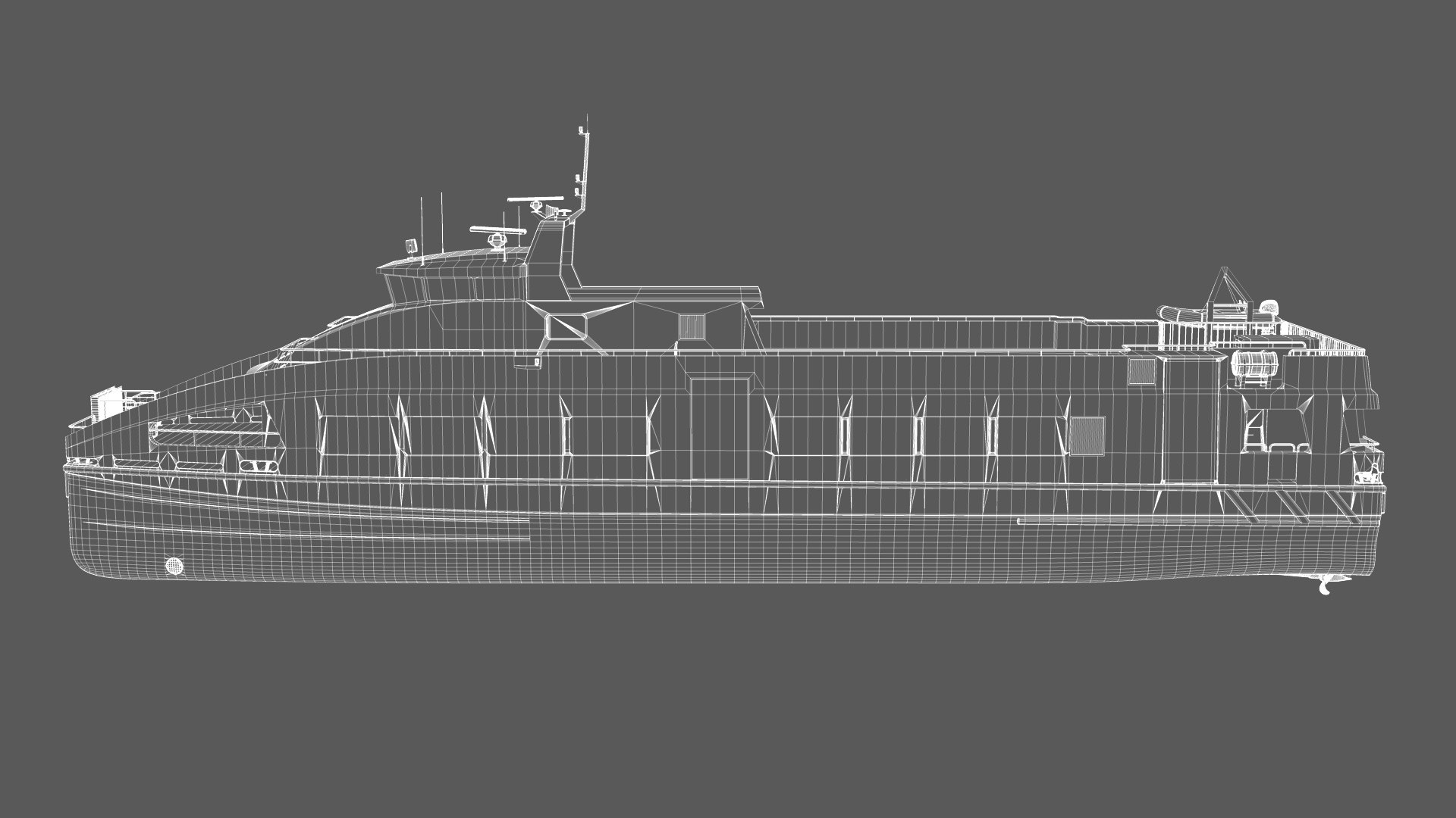 Catamaran Passenger Ferry - MS Fjordbris Model 3D Model - TurboSquid ...