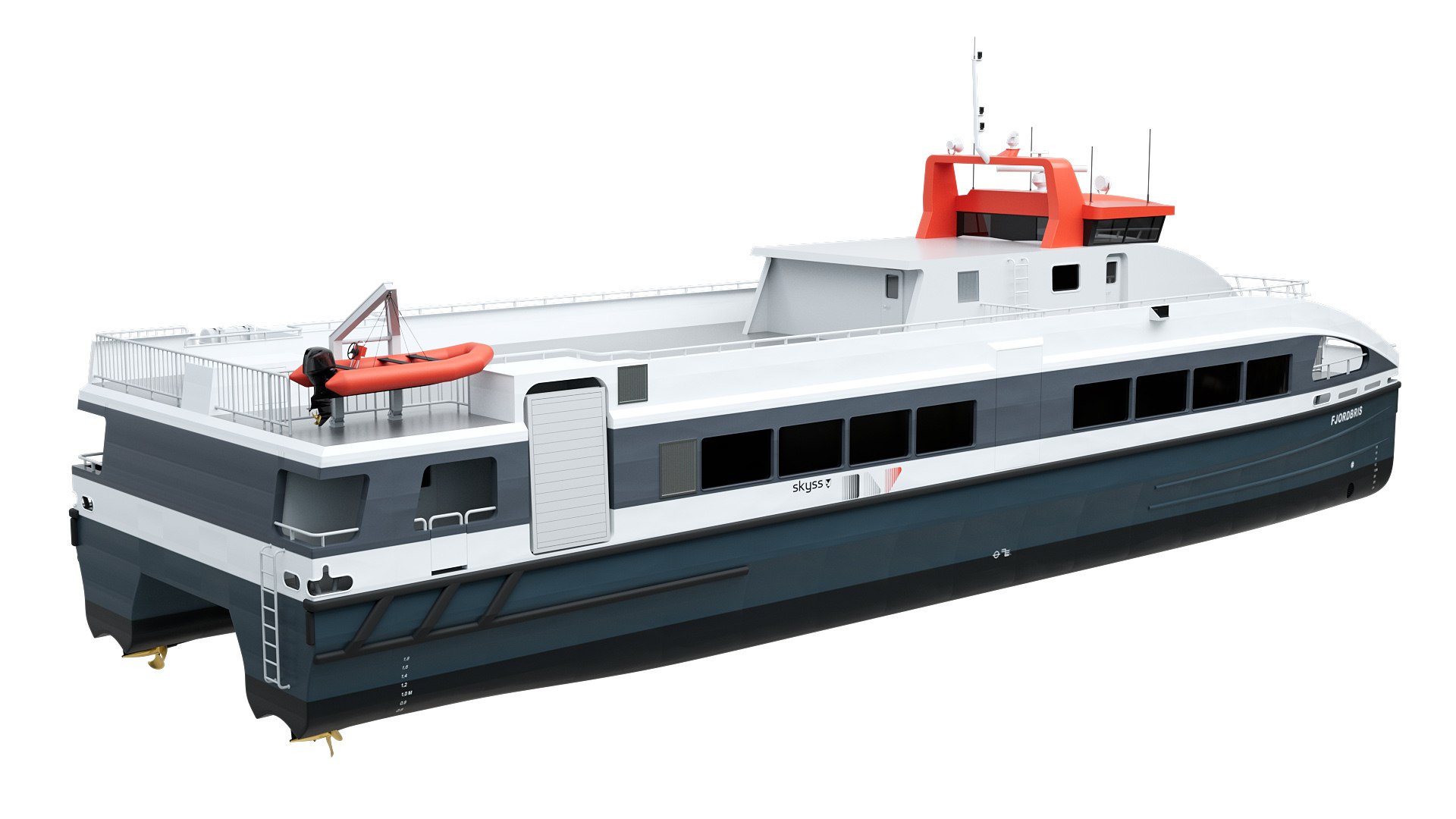 modelo 3d Catamaran passenger ferry - MS Fjordbris model - TurboSquid ...