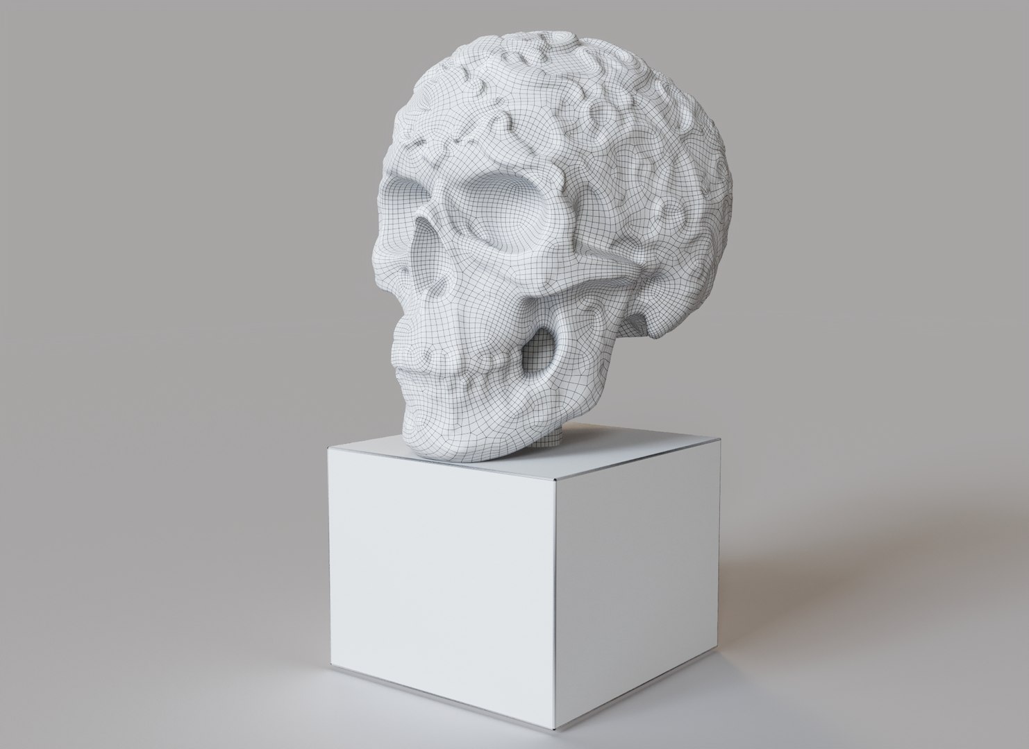 3D Human Skull Decorative Sculpture Model - TurboSquid 1920026