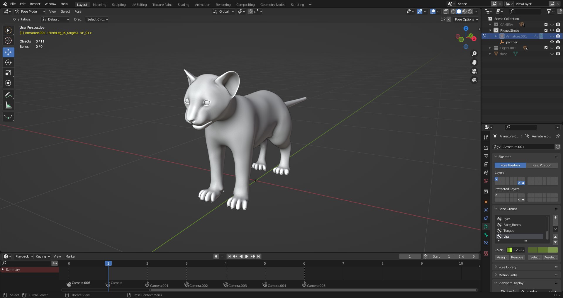 Fur White Tiger Cub No Rigged 3D Model - TurboSquid 2028335