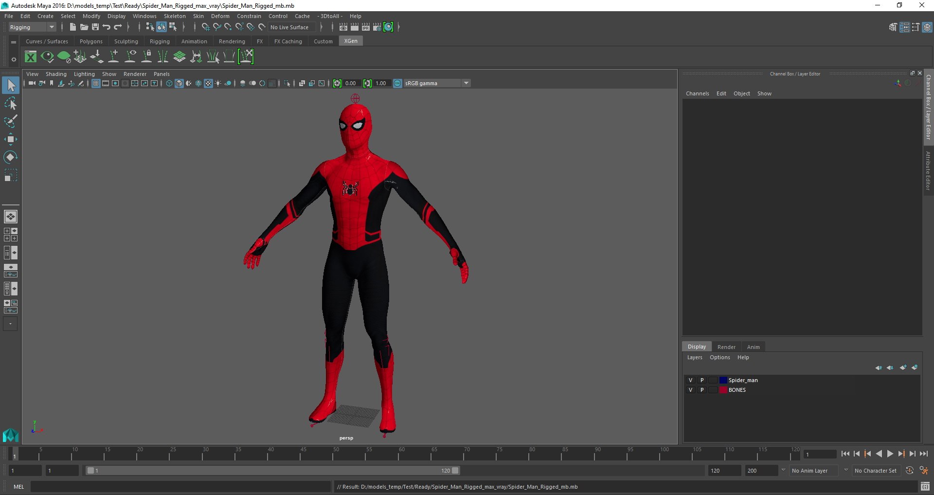 3D Spider Man Rigged for Maya model - TurboSquid 1859858