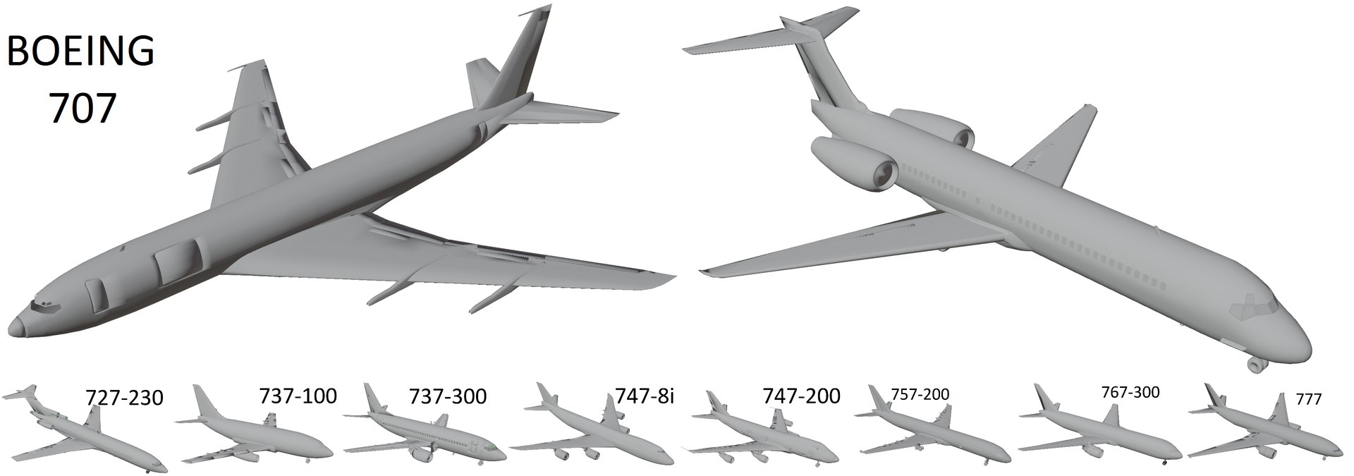 3D Boeing Collection Model - TurboSquid 2100403