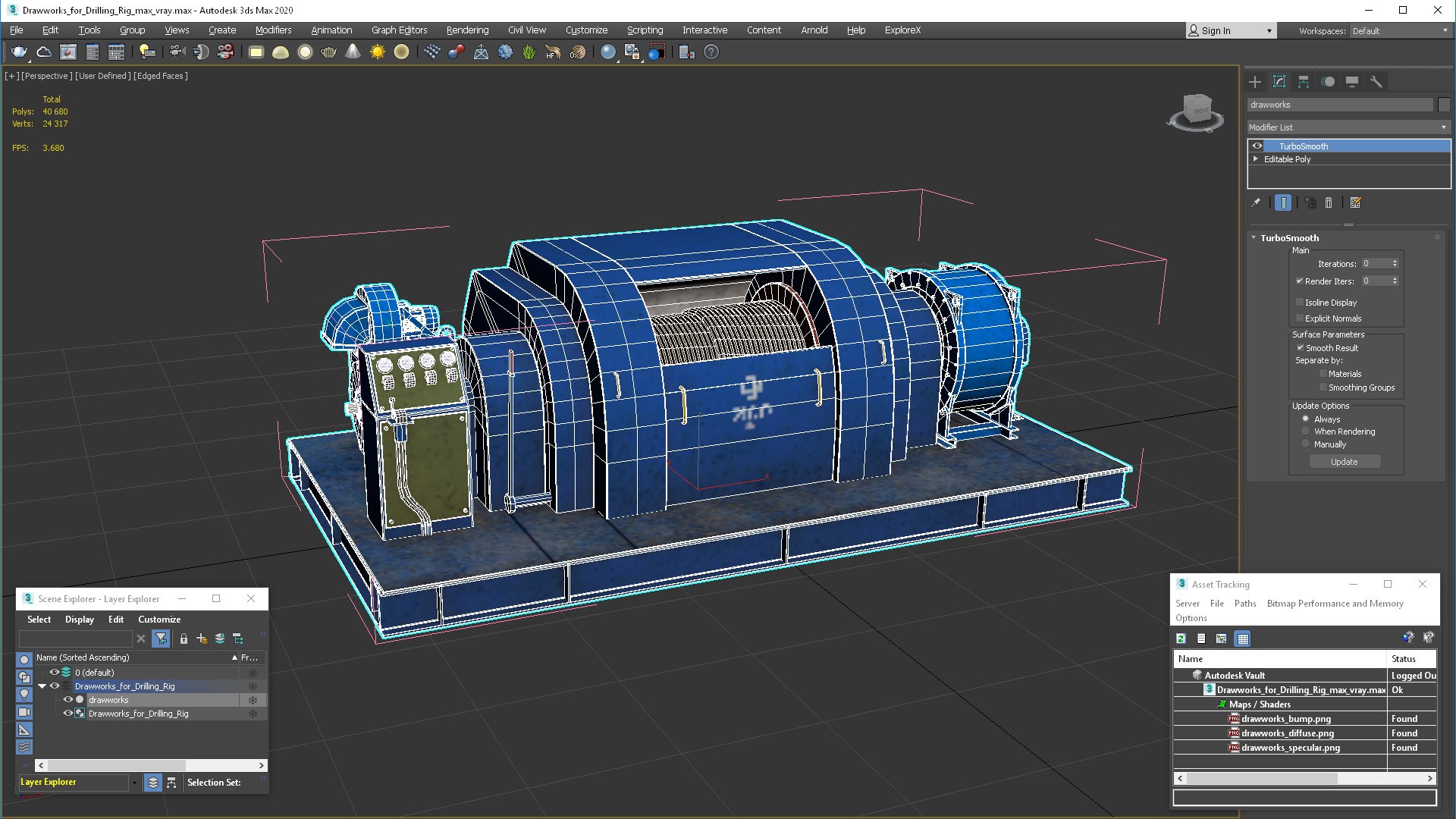 Drawworks For Drilling Rig 3D Model - TurboSquid 2321590