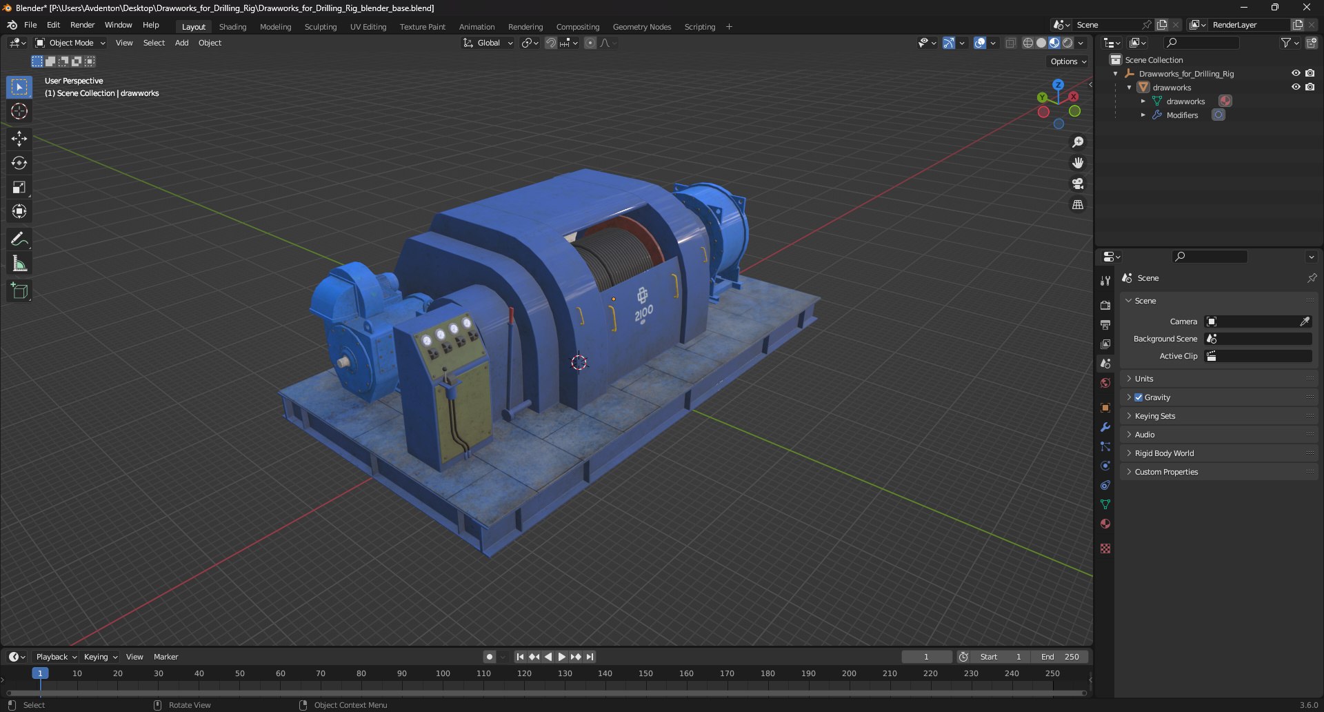 Drawworks For Drilling Rig 3D Model - TurboSquid 2321590