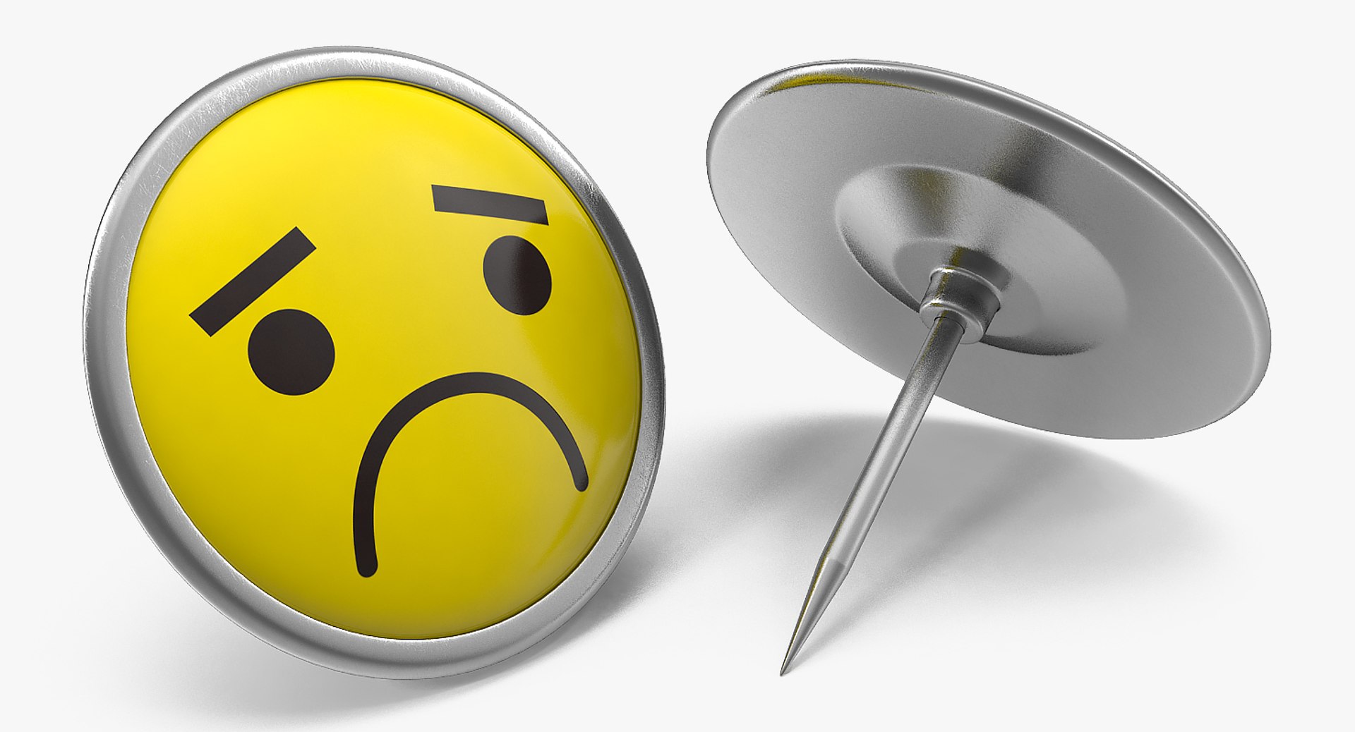 3D model pin unhappy face - TurboSquid 1425078
