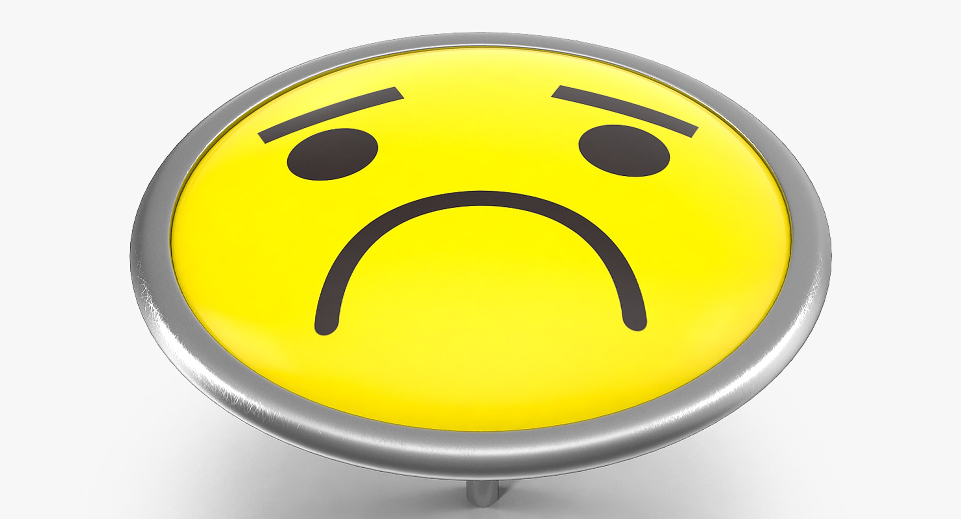 3D model pin unhappy face - TurboSquid 1425078