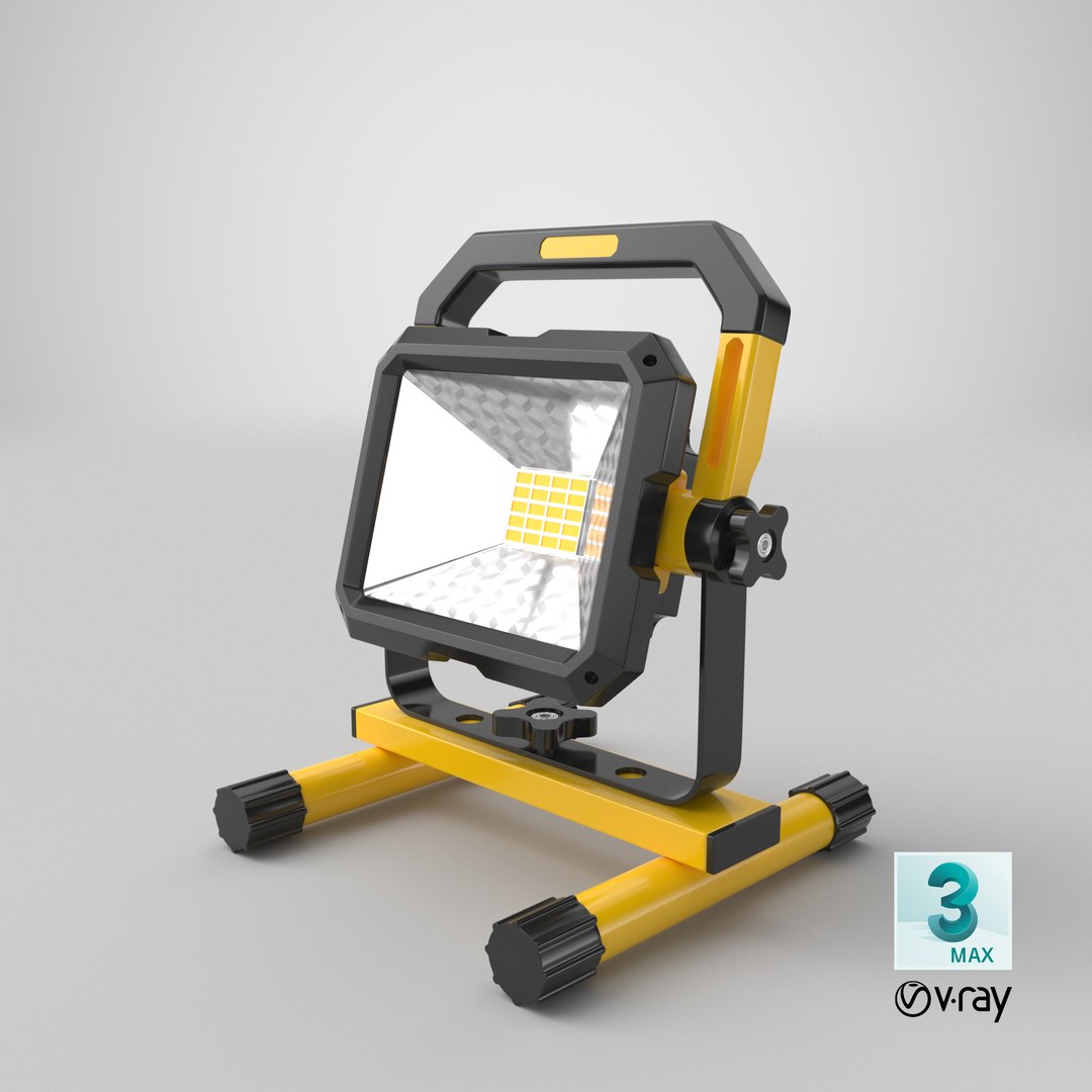Detailed Construction Mobile Light 3D Model - TurboSquid 2110077