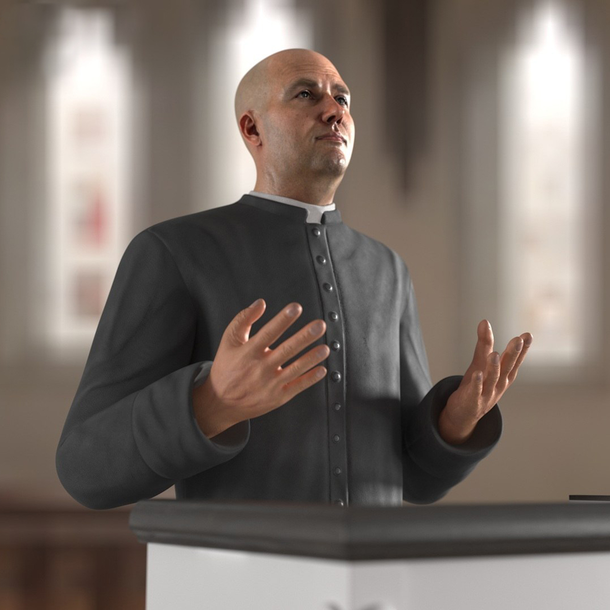 modelo 3d Sacerdote católico manipulado para Blender - TurboSquid 2459728