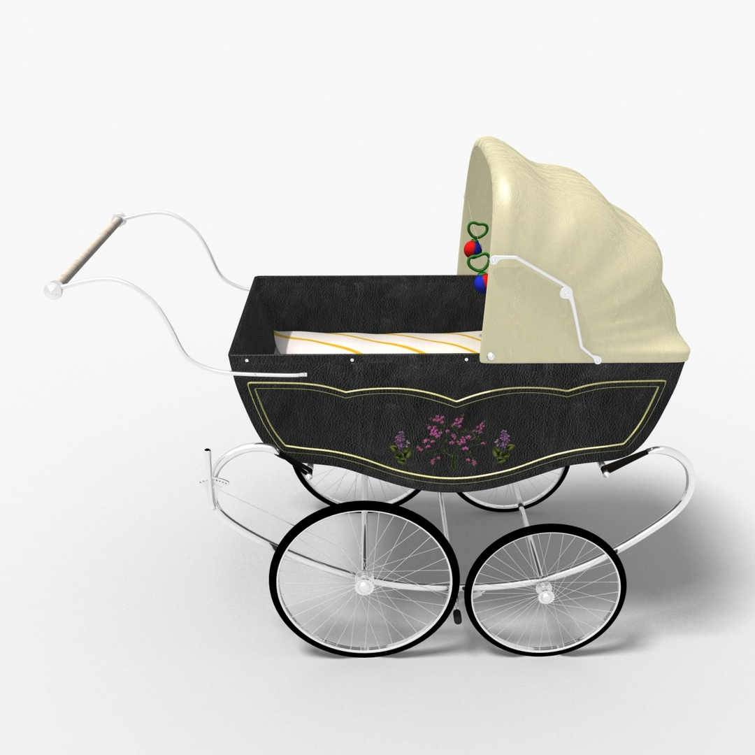 3d Model Retro Stroller