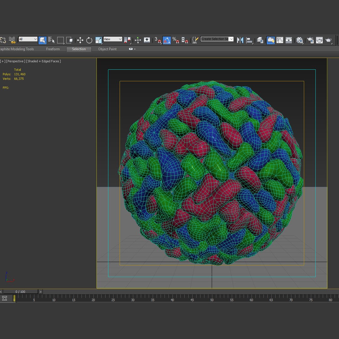 Virus 04 Colorful 3d Model