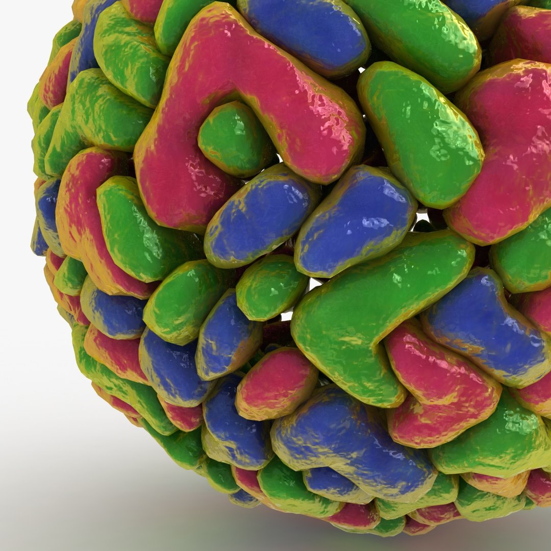 Virus 04 Colorful 3d Model