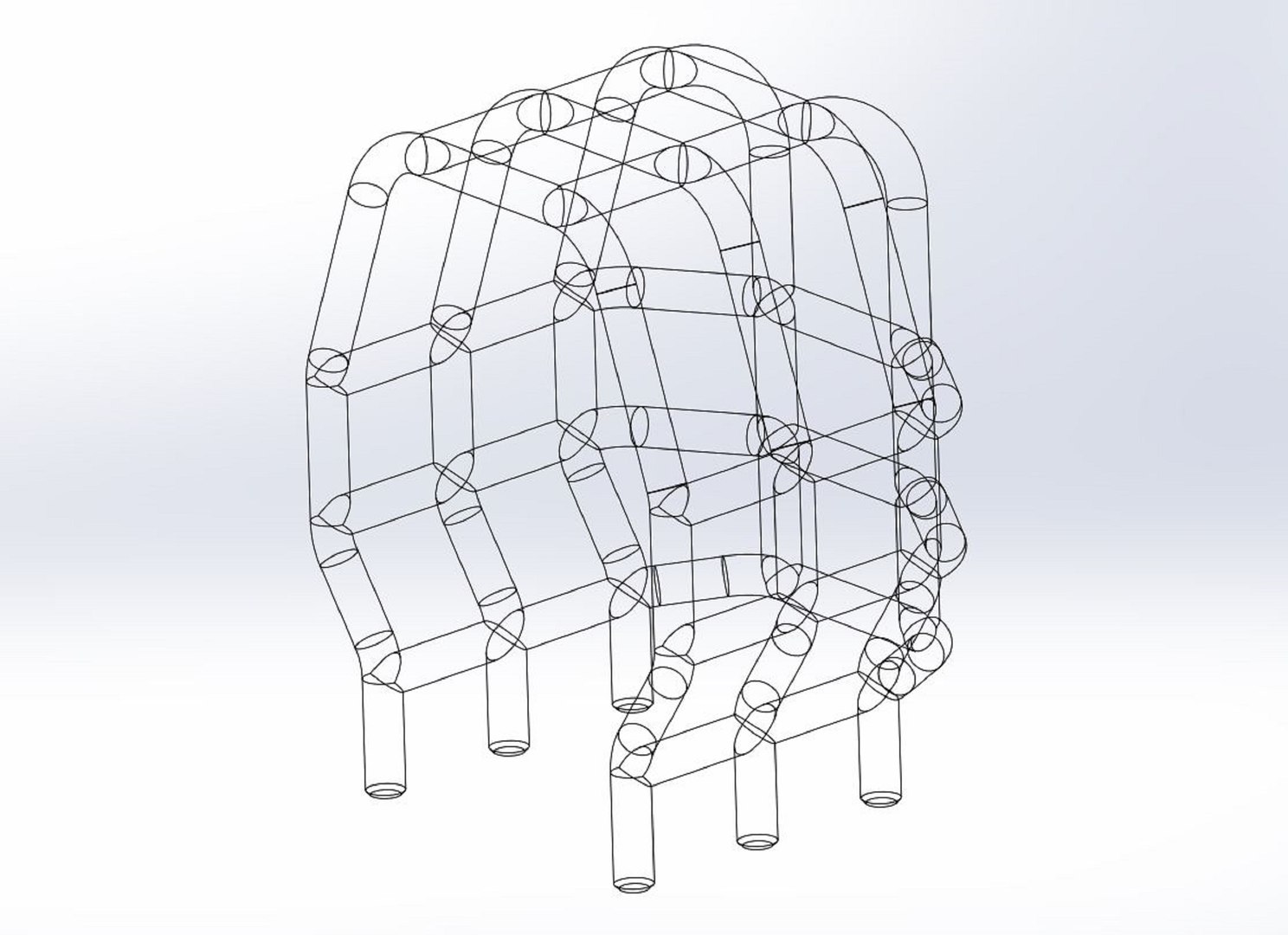 3D Diecast Roll Cage Of Pro Stock Pulling Tractor Scale 1 To 25 ...