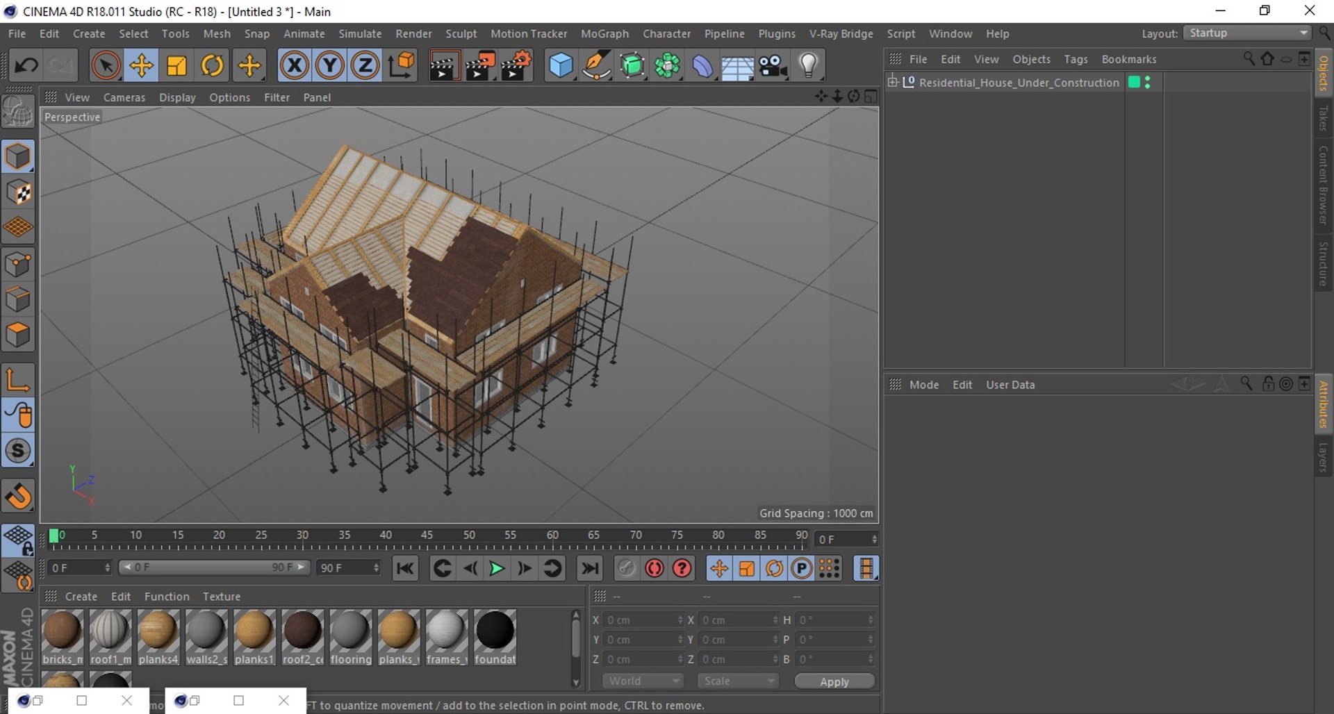 Residential House Under Construction 3D Model - TurboSquid 2263544