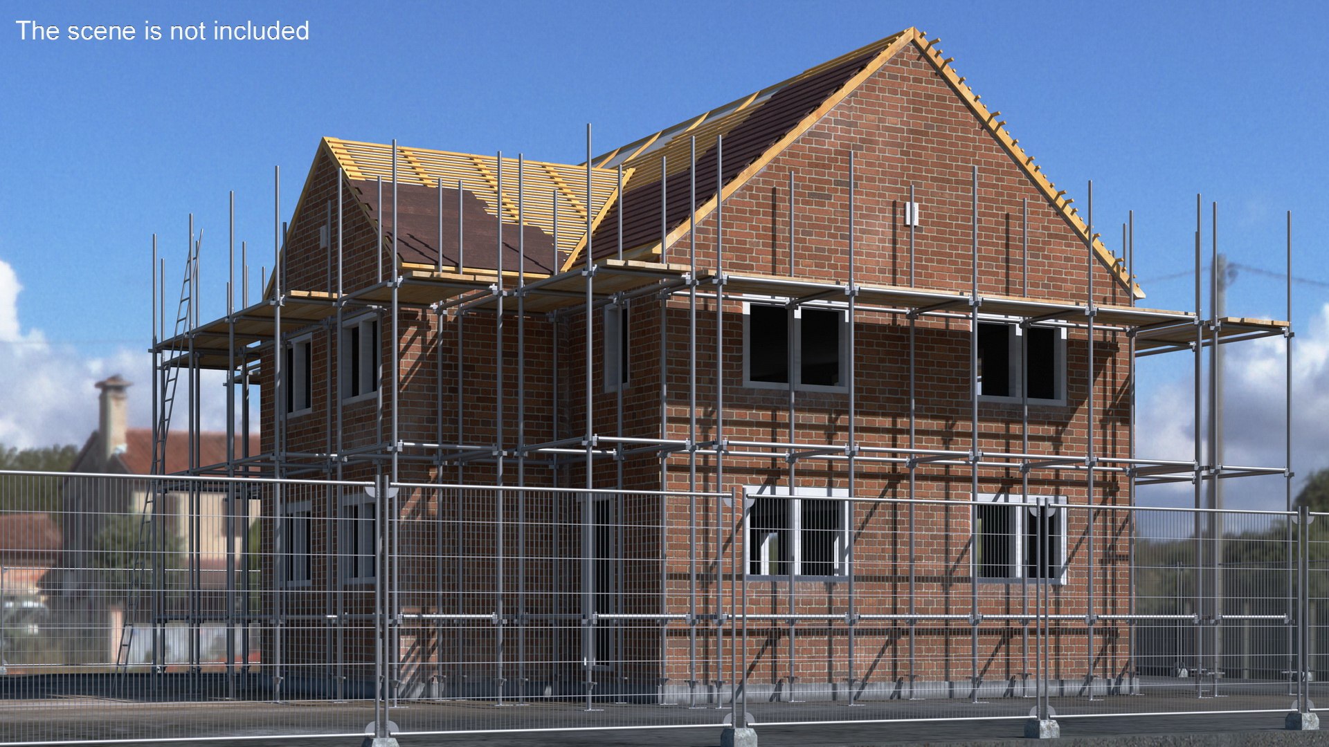 Residential House Under Construction 3D Model - TurboSquid 2263544