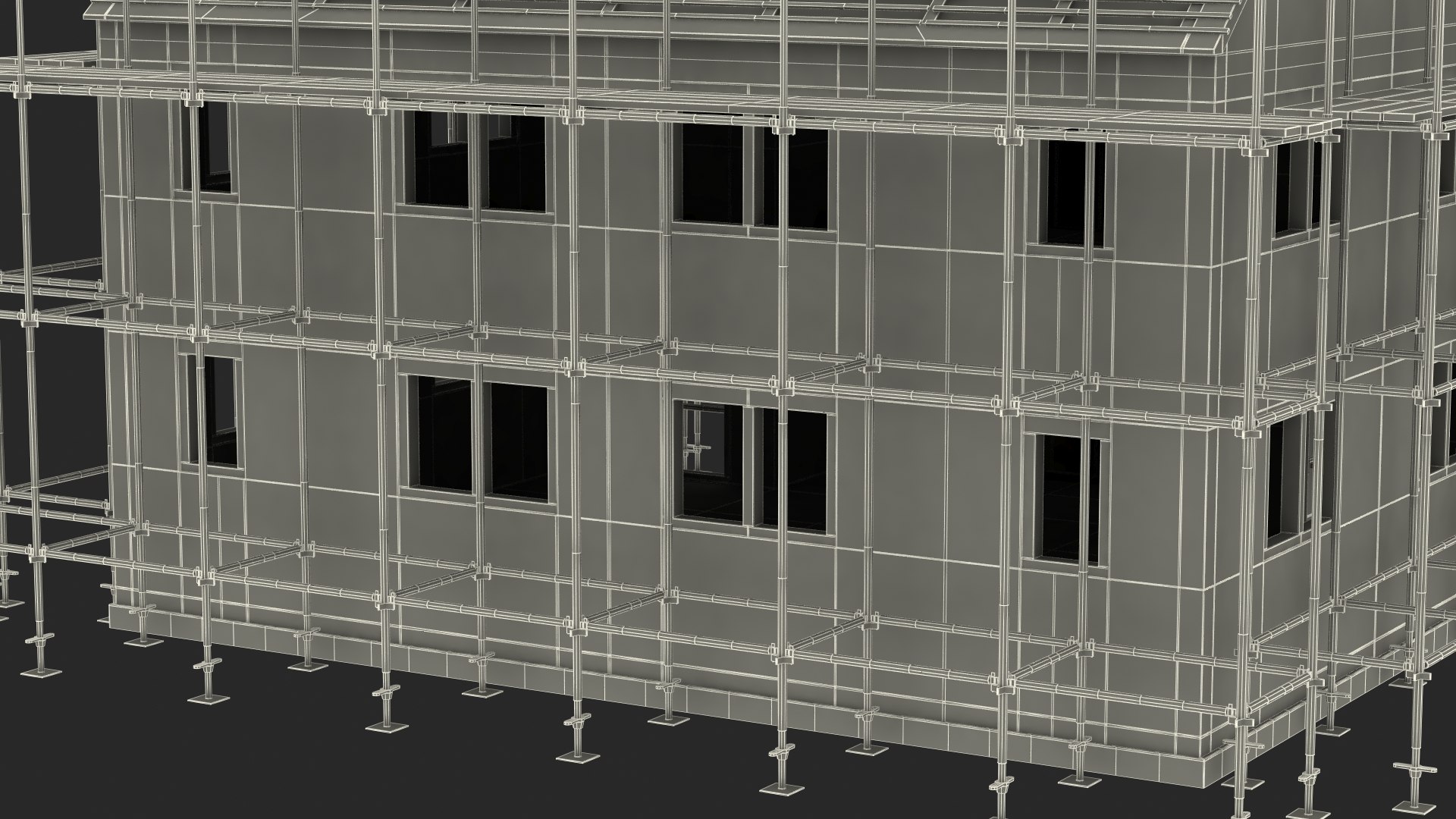 Residential House Under Construction 3D Model - TurboSquid 2263544