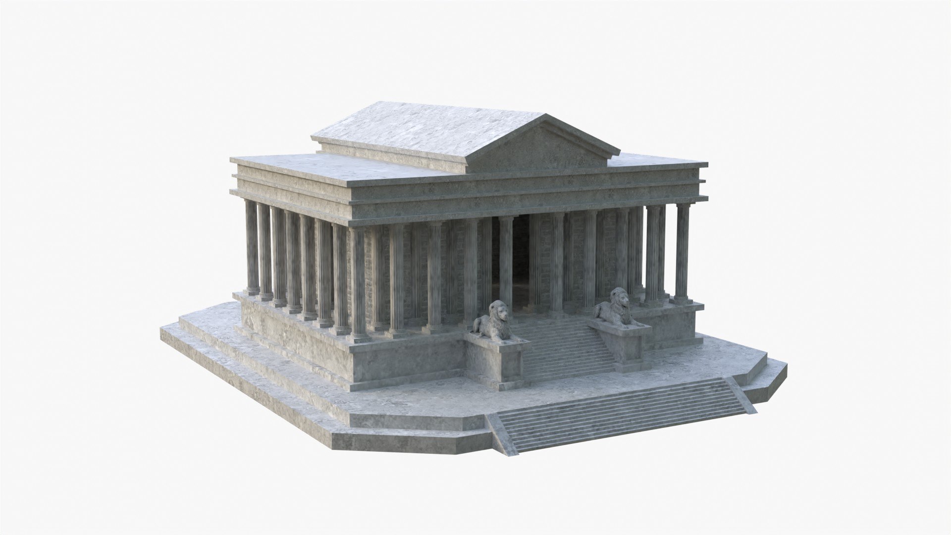 LION TEMPLE - Templo De Leo - Low Poly 3D - TurboSquid 2019055