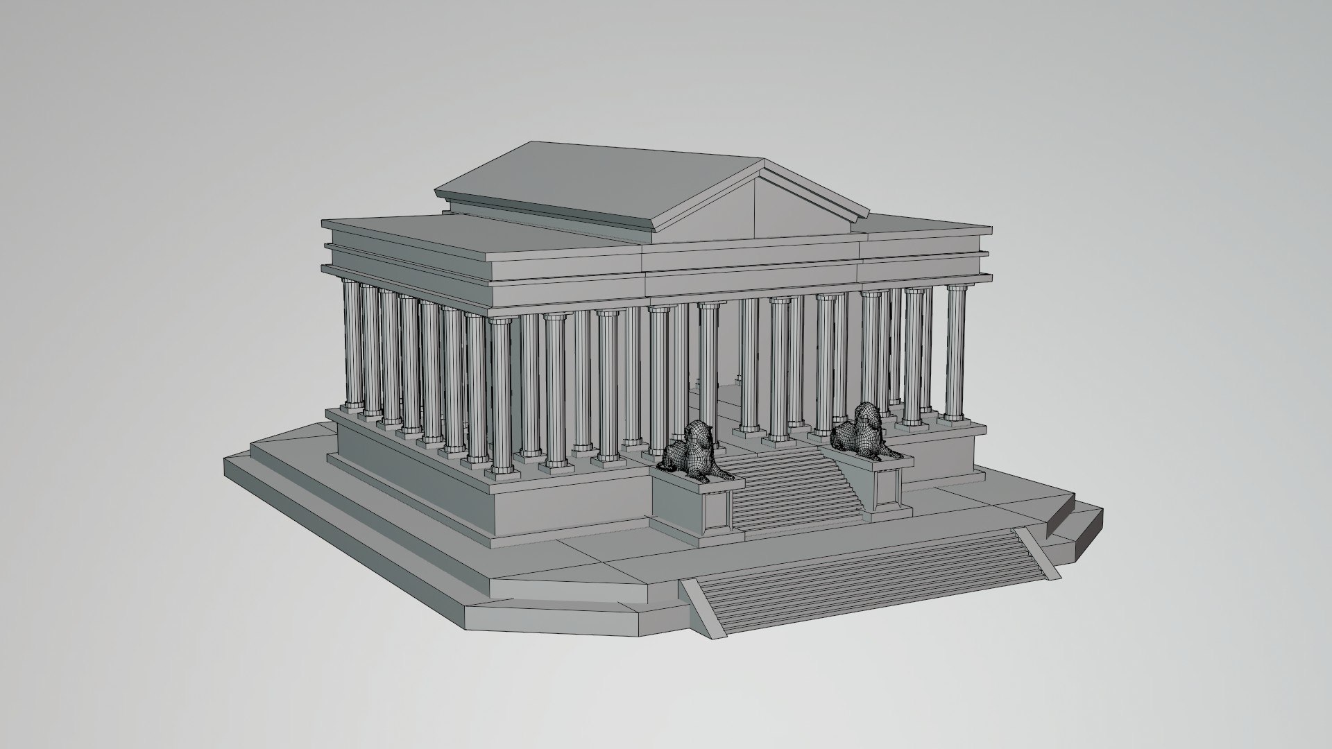 LION TEMPLE - Templo De Leo - Low Poly 3D - TurboSquid 2019055