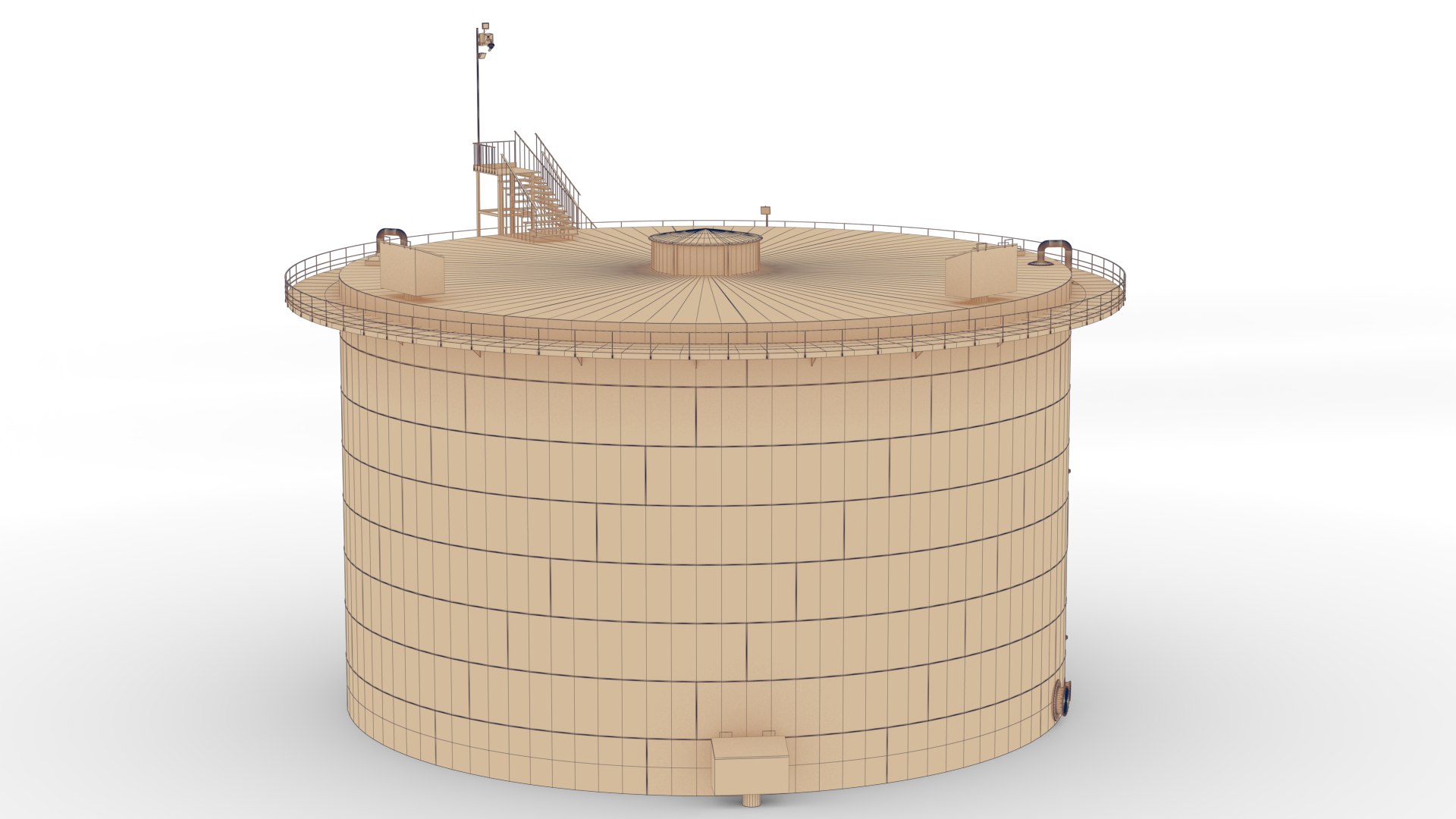 3D Oil Tank Refinery - TurboSquid 2164708