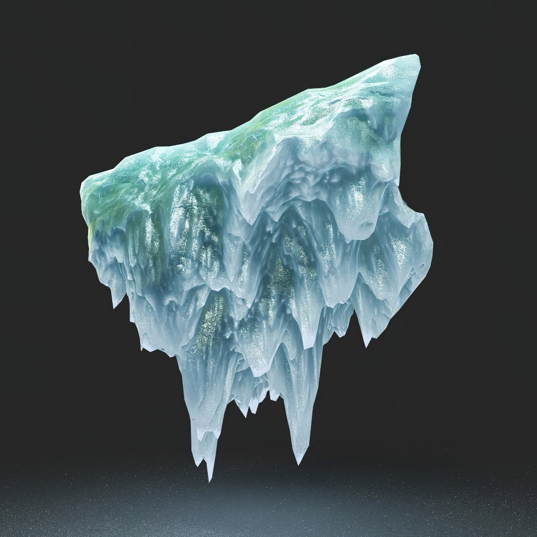 3D 8 Low Poly PBR Curve Ice Spike Model - TurboSquid 2162440