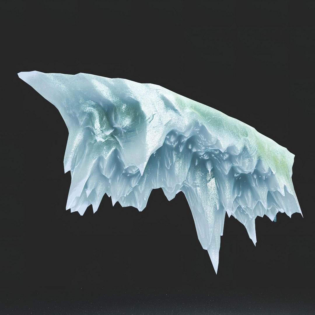 3D 8 Low Poly PBR Curve Ice Spike Model - TurboSquid 2162440