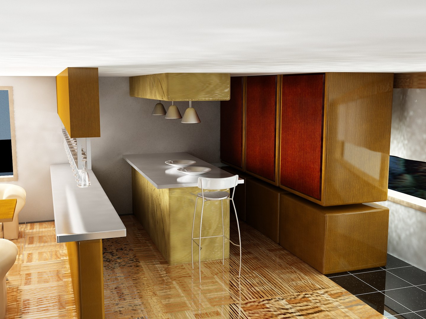 Interior Scene 3d Model