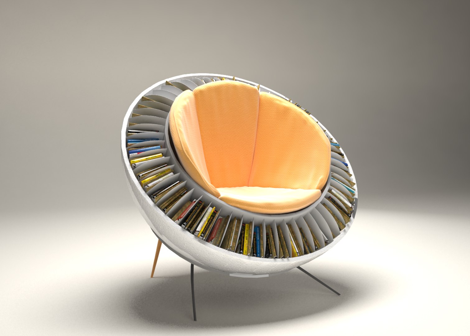 3d Chair Shelf Model