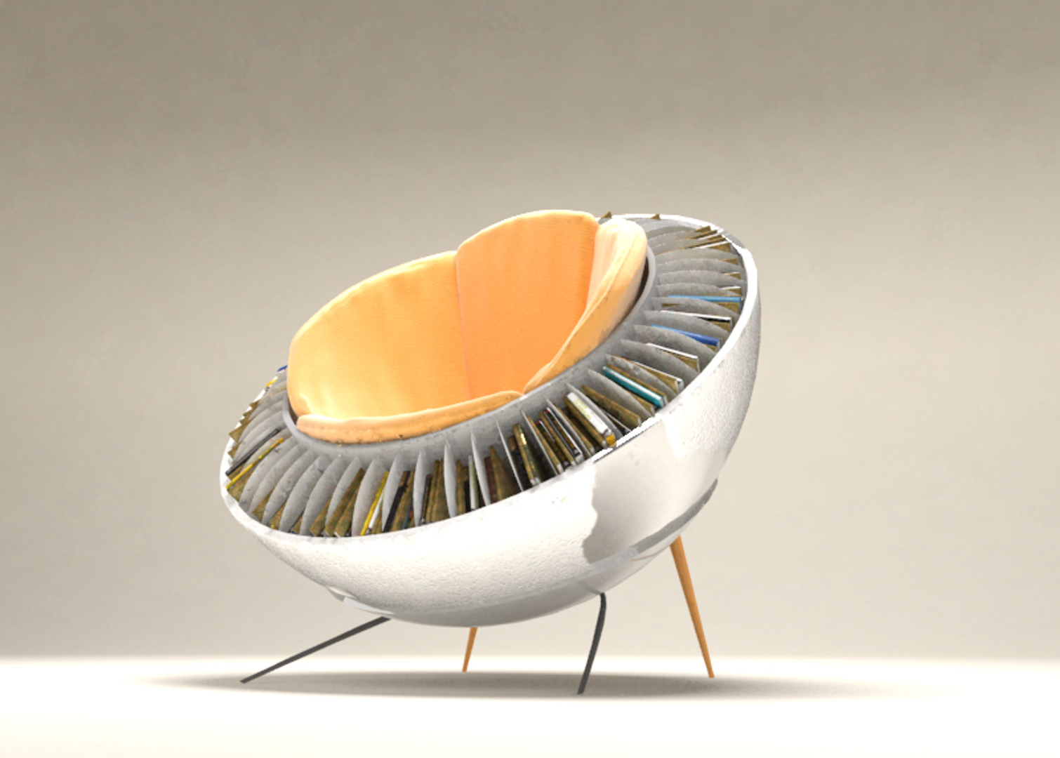 3d Chair Shelf Model