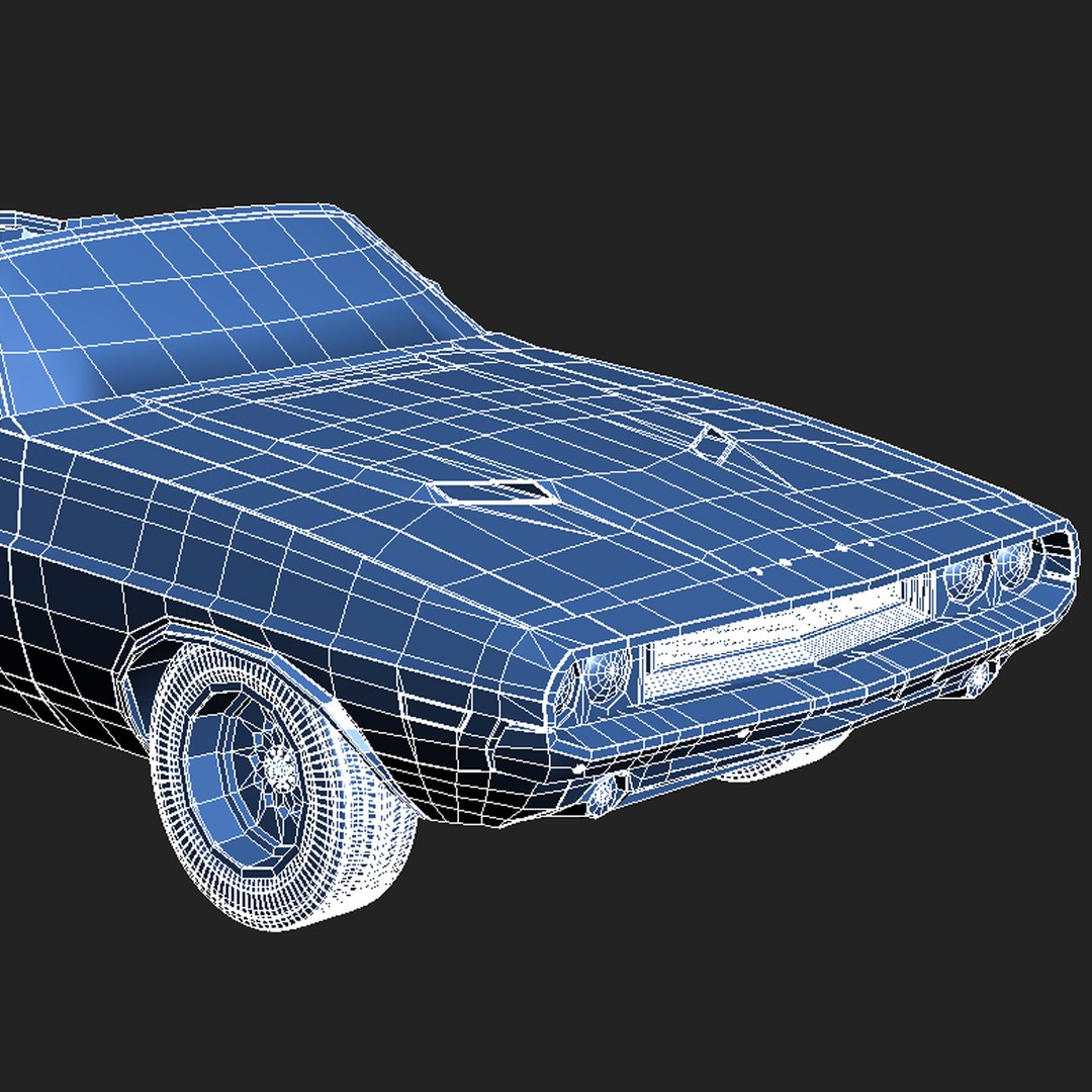 Dodge Challenger Convertible 3d Model