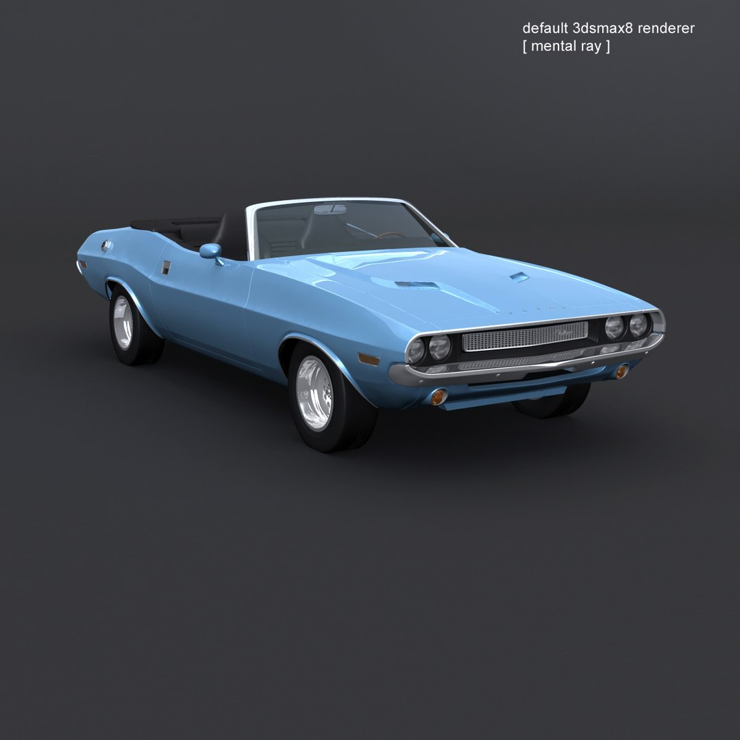 Dodge Challenger Convertible 3d Model