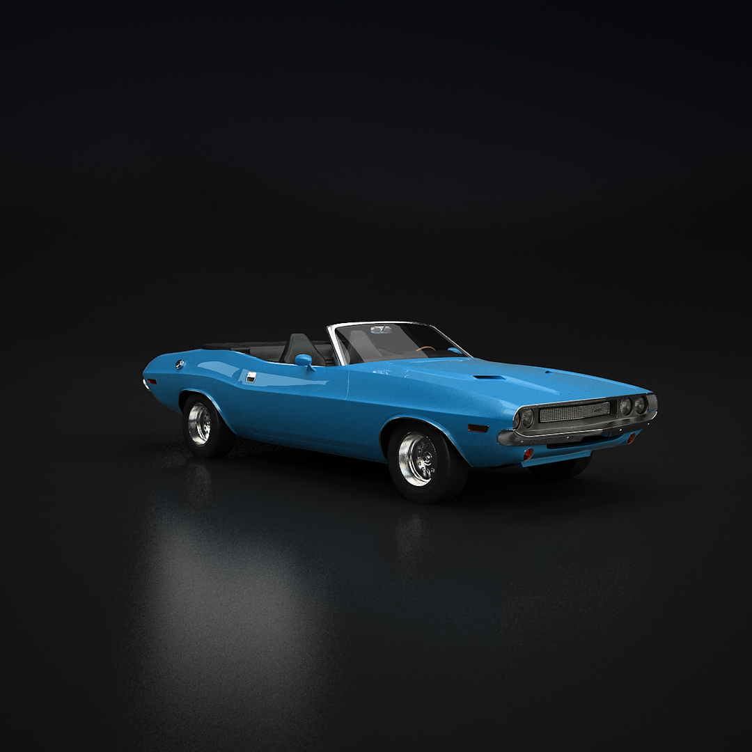 Dodge Challenger Convertible 3d Model