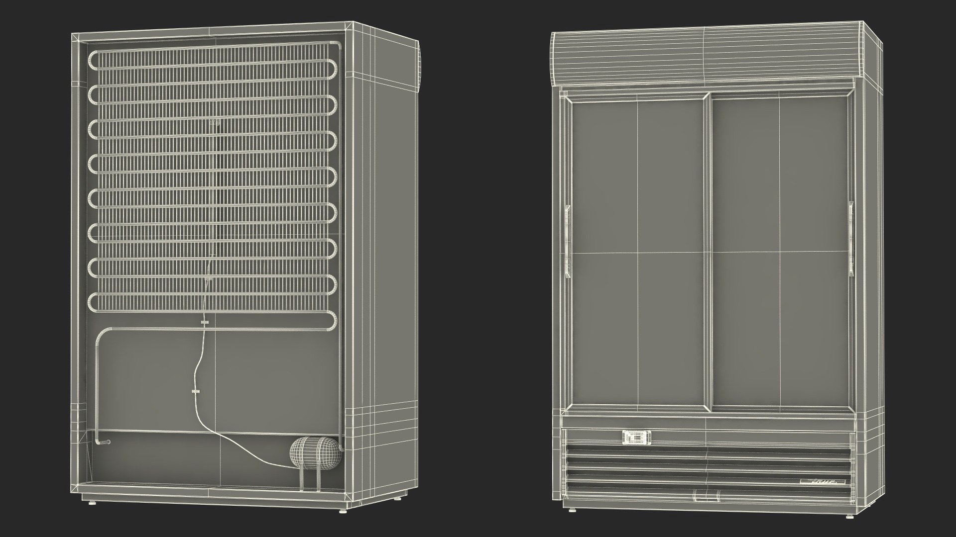 3D model Commercial Glass Door Beverage Display Cooler - TurboSquid 2141020